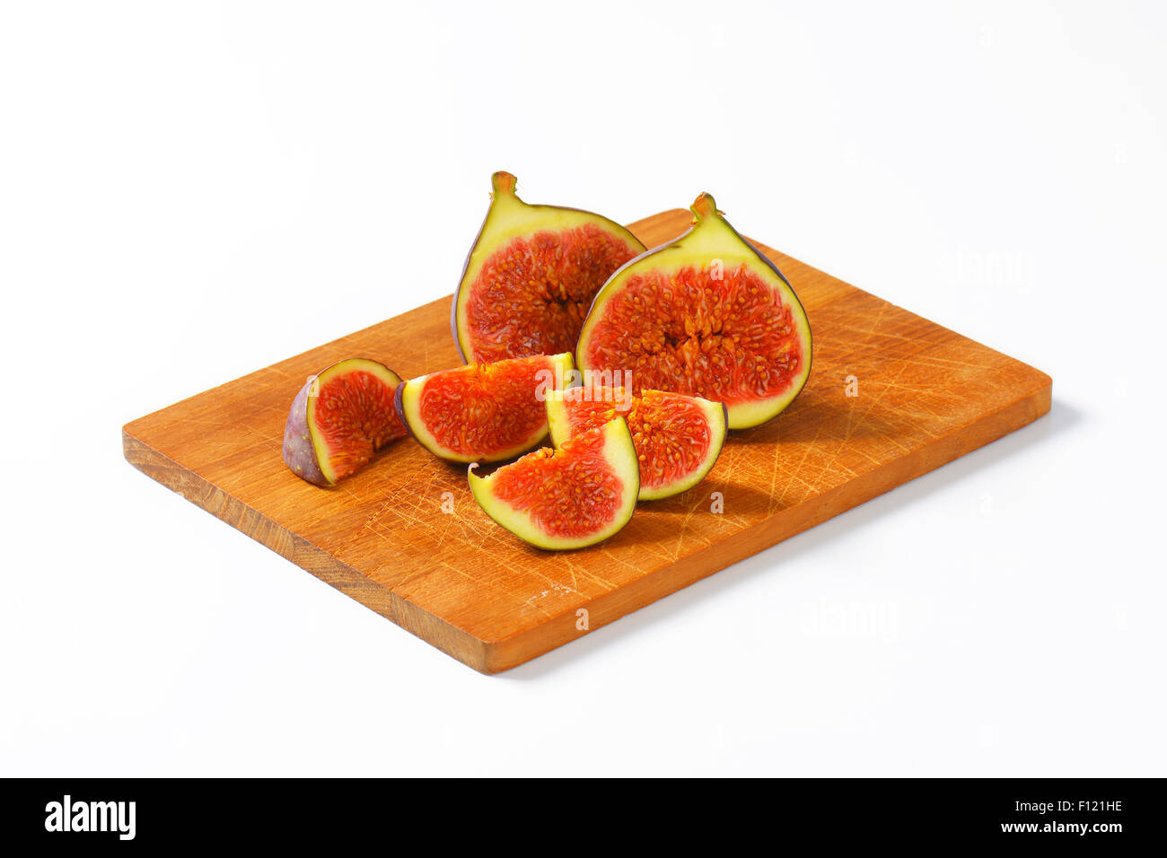 Fresh ripe slices figs Cut Out Stock Images & Pictures - Alamy