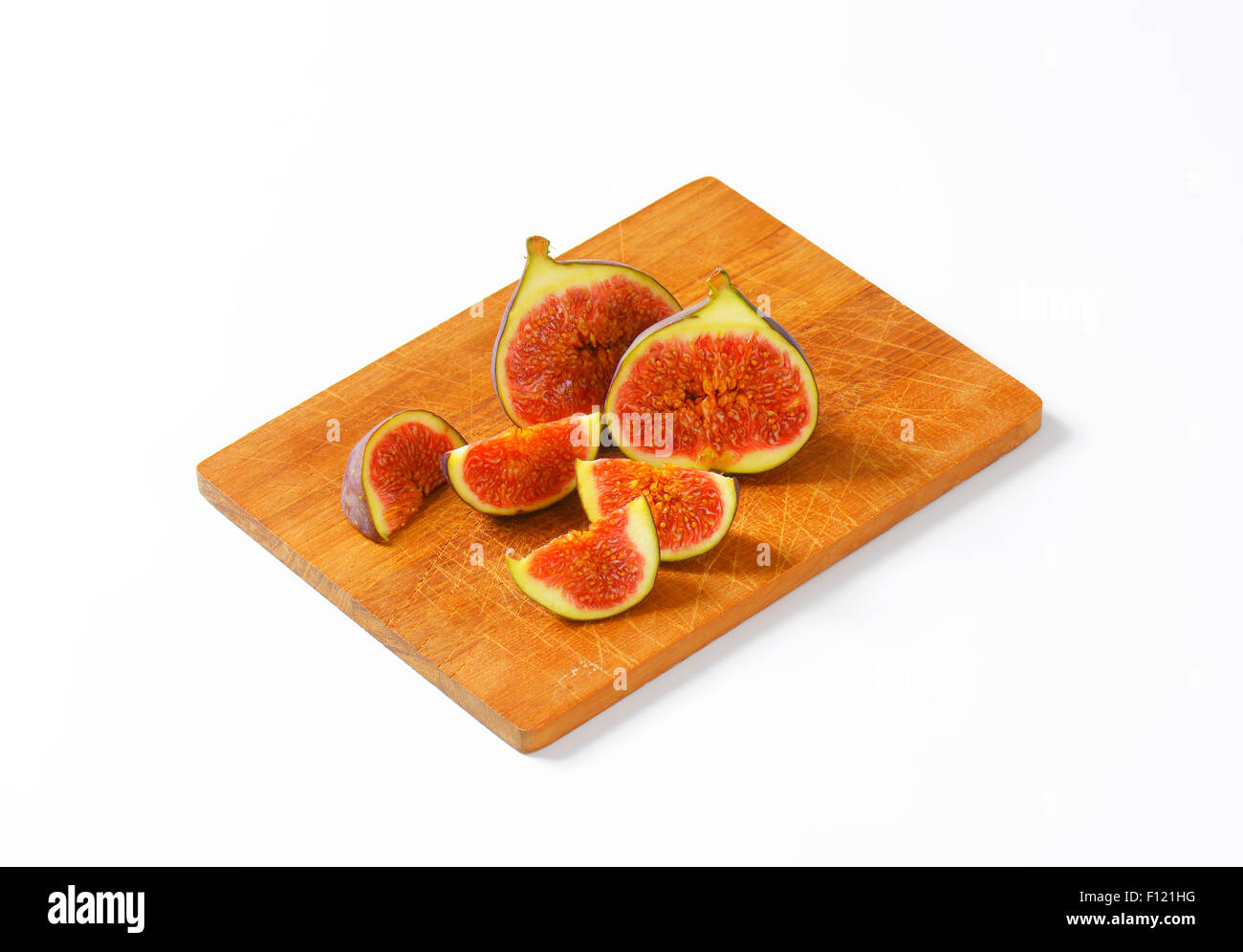 Fresh ripe slices figs Cut Out Stock Images & Pictures - Alamy