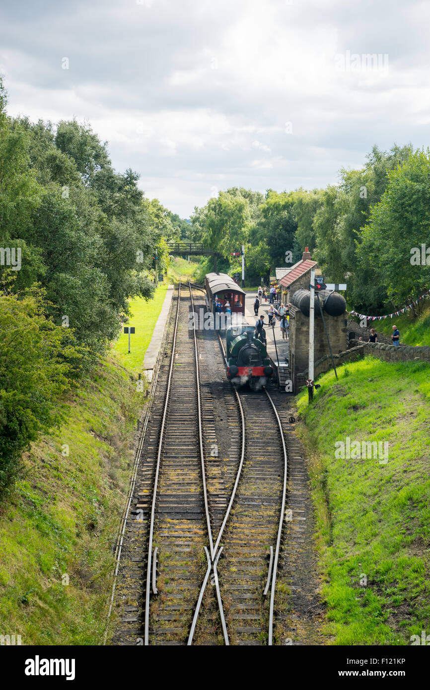 Steam train at Tanfield Railway, the oldest railway in the world Stock ...