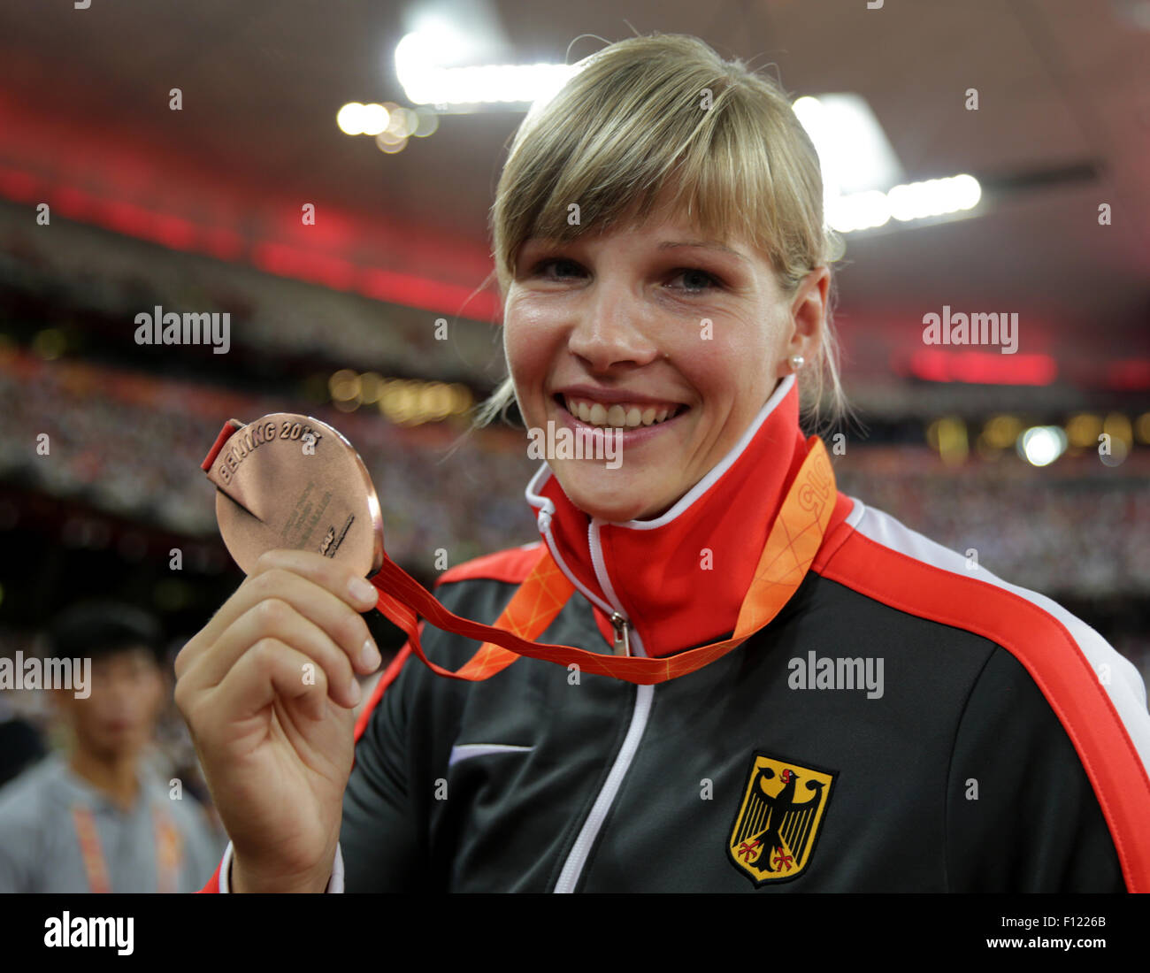Beijing, China. 25th Aug, 2015. Nadine Mueller of Germany poses with ...