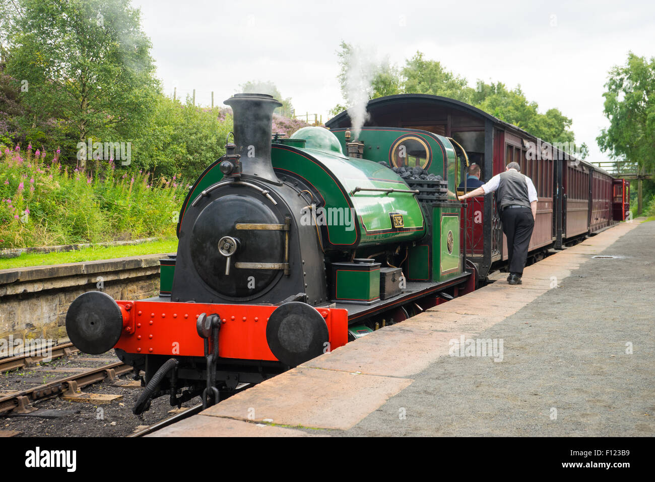 Steam train at Tanfield Railway, the oldest railway in the world Stock ...