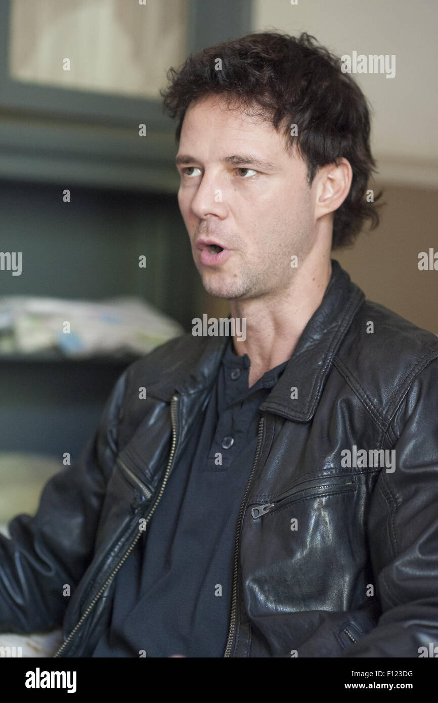 Eloy Azorin takes part in a photoshoot during the filming of the TV ...
