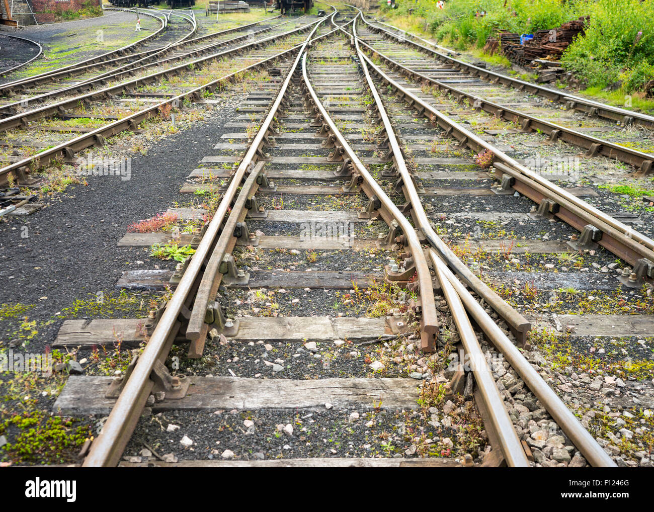 Railway tracks, aka, railway lines Stock Photo - Alamy