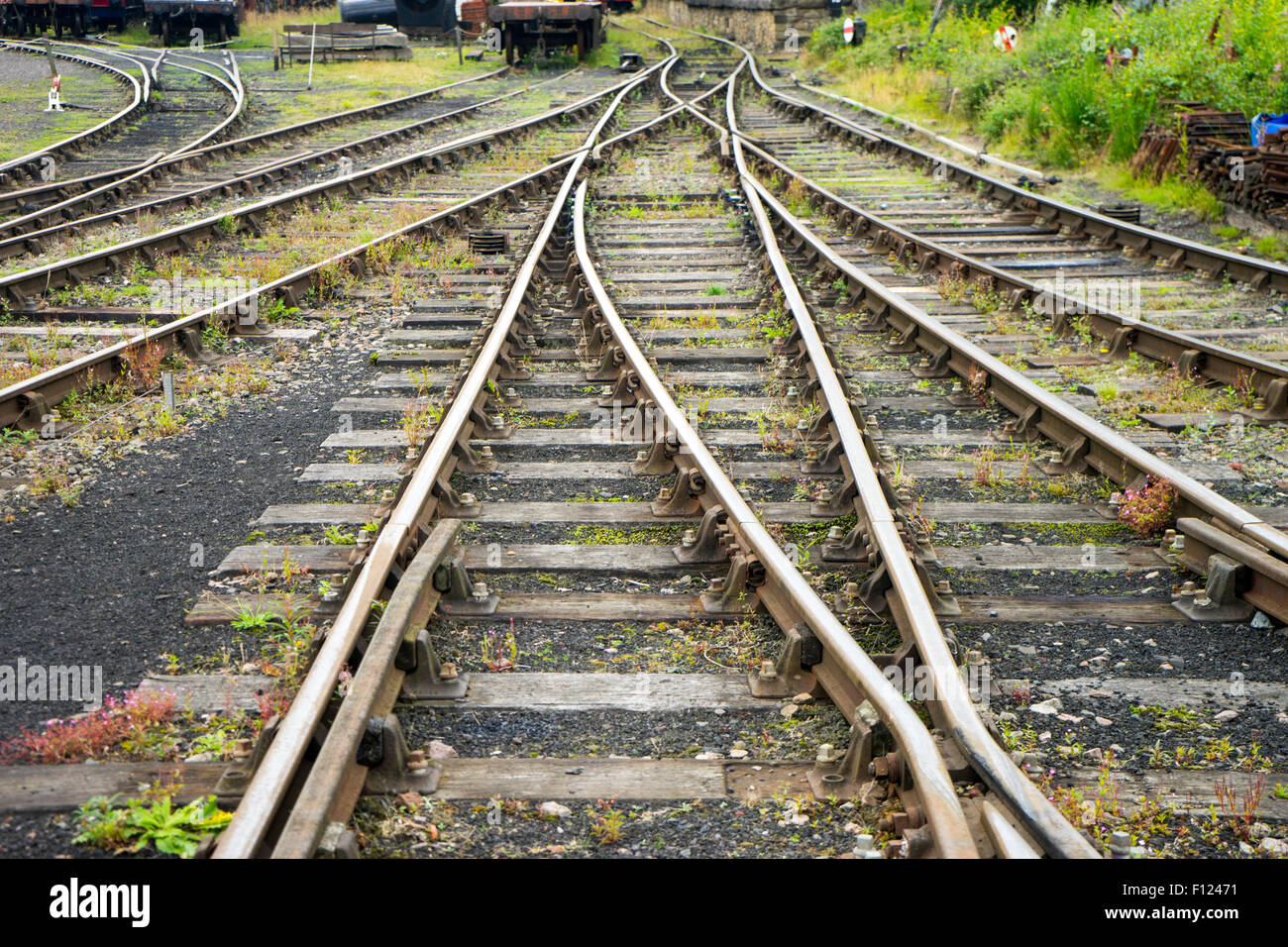 Railway tracks, aka, railway lines Stock Photo - Alamy