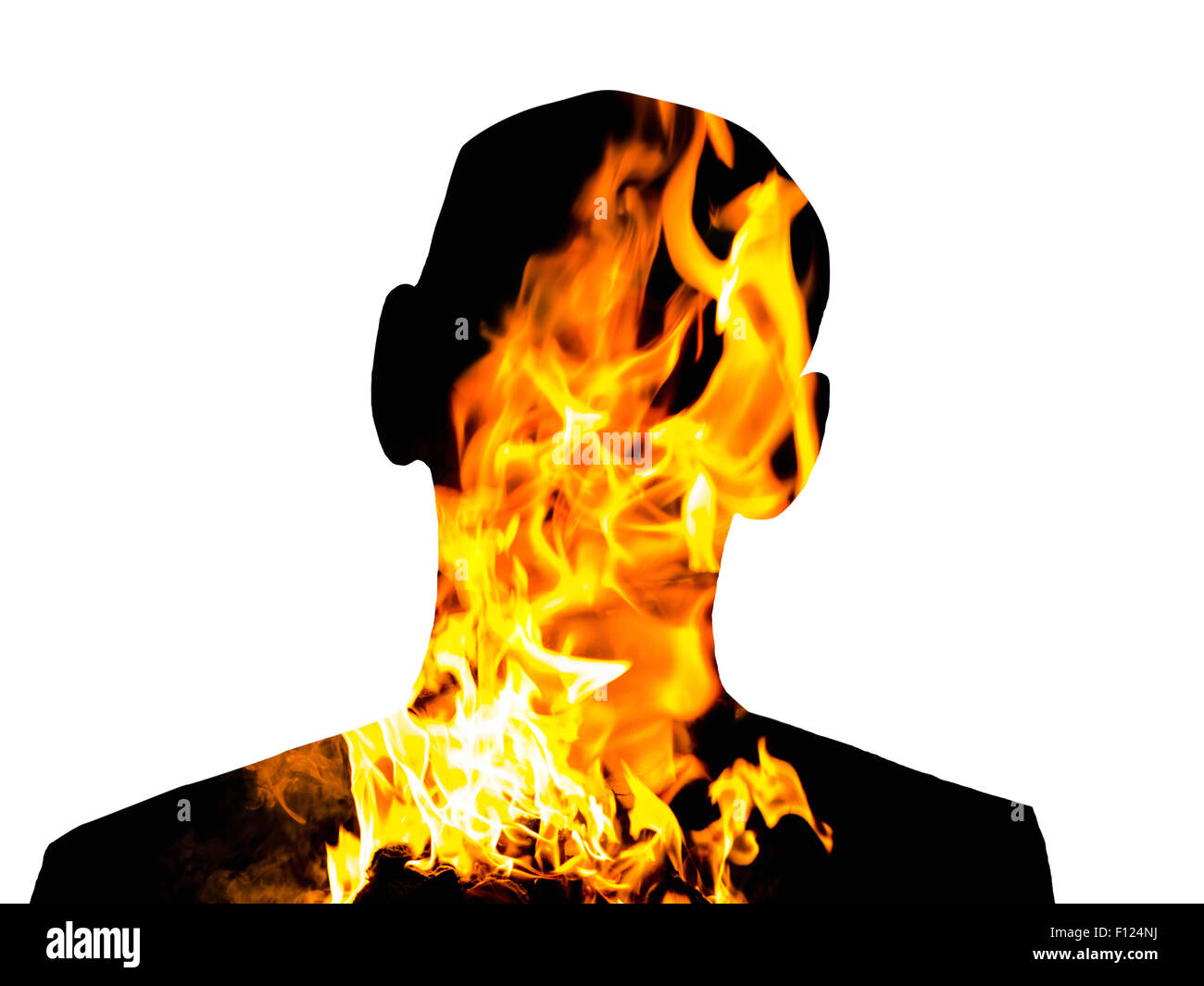 Human head profile silhouette isolated hi-res stock photography and ...