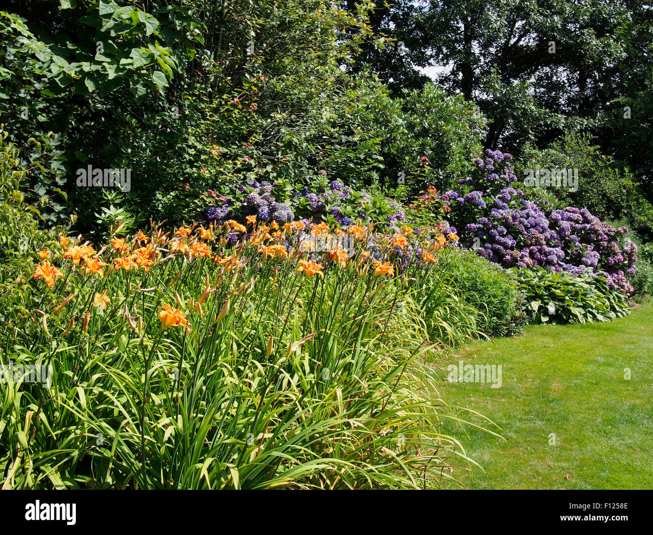 Scene in the beautiful Les Jardins des Renaudies gardens near Gorron ...