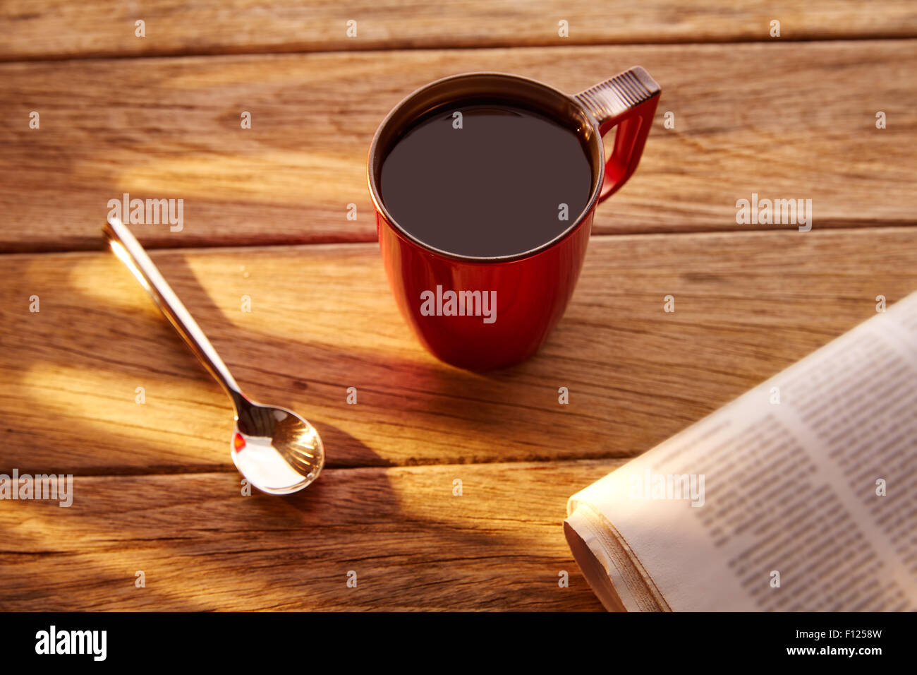 Newspaper red on table hi-res stock photography and images - Alamy