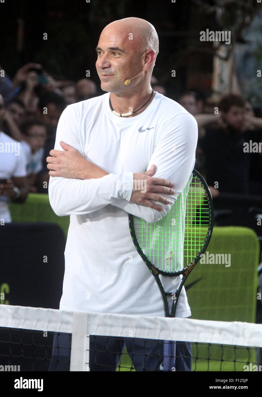 New York, New York, USA. 24th Aug, 2015. Tennis star ANDRE AGASSI ...