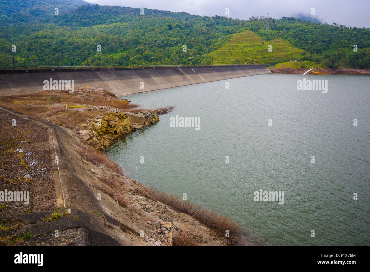La Fortuna Dam in Panama by an artificial lake Stock Photo - Alamy