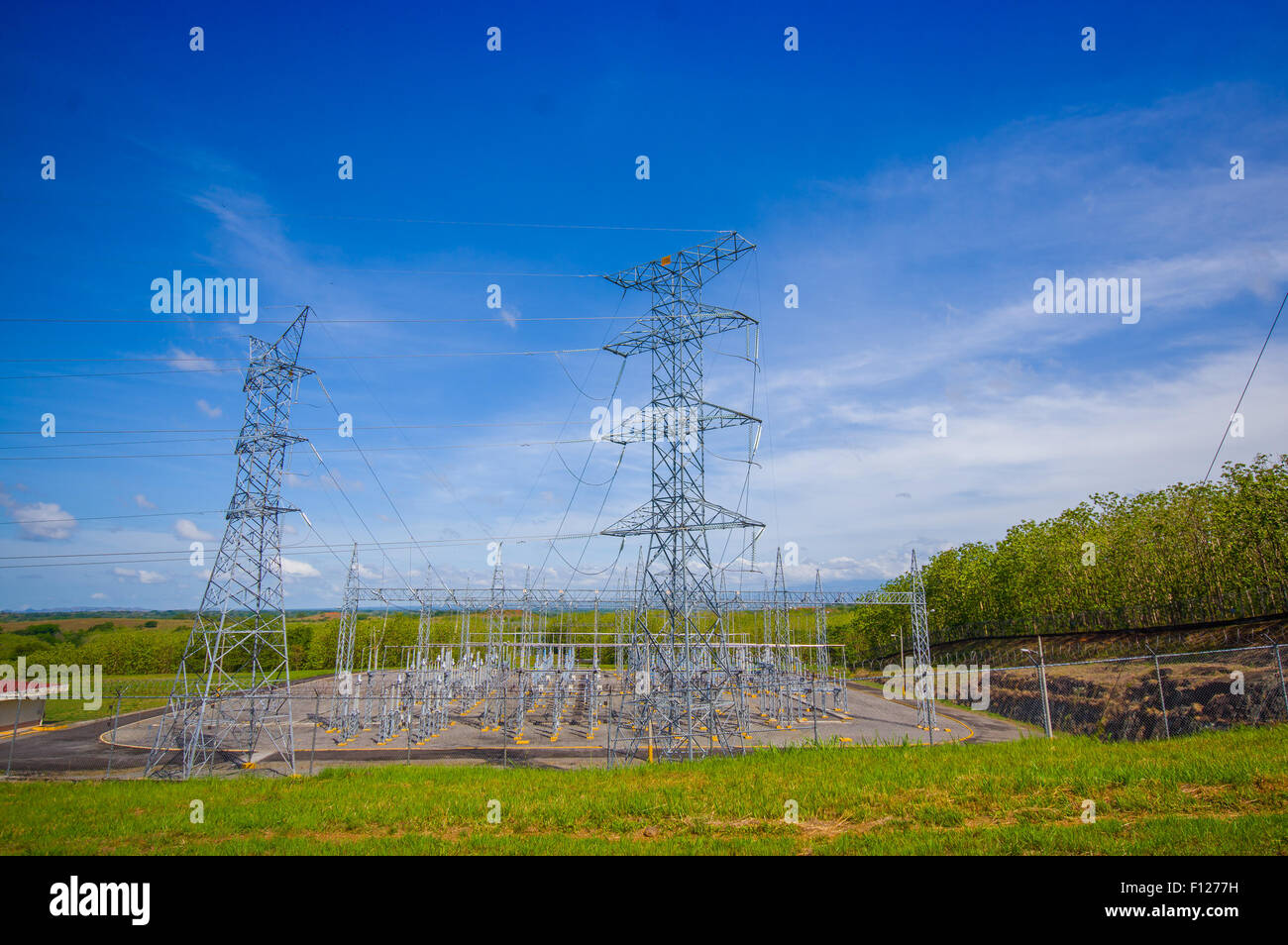 Electric powerplant in panama, by the Panamerican Highway Stock Photo ...