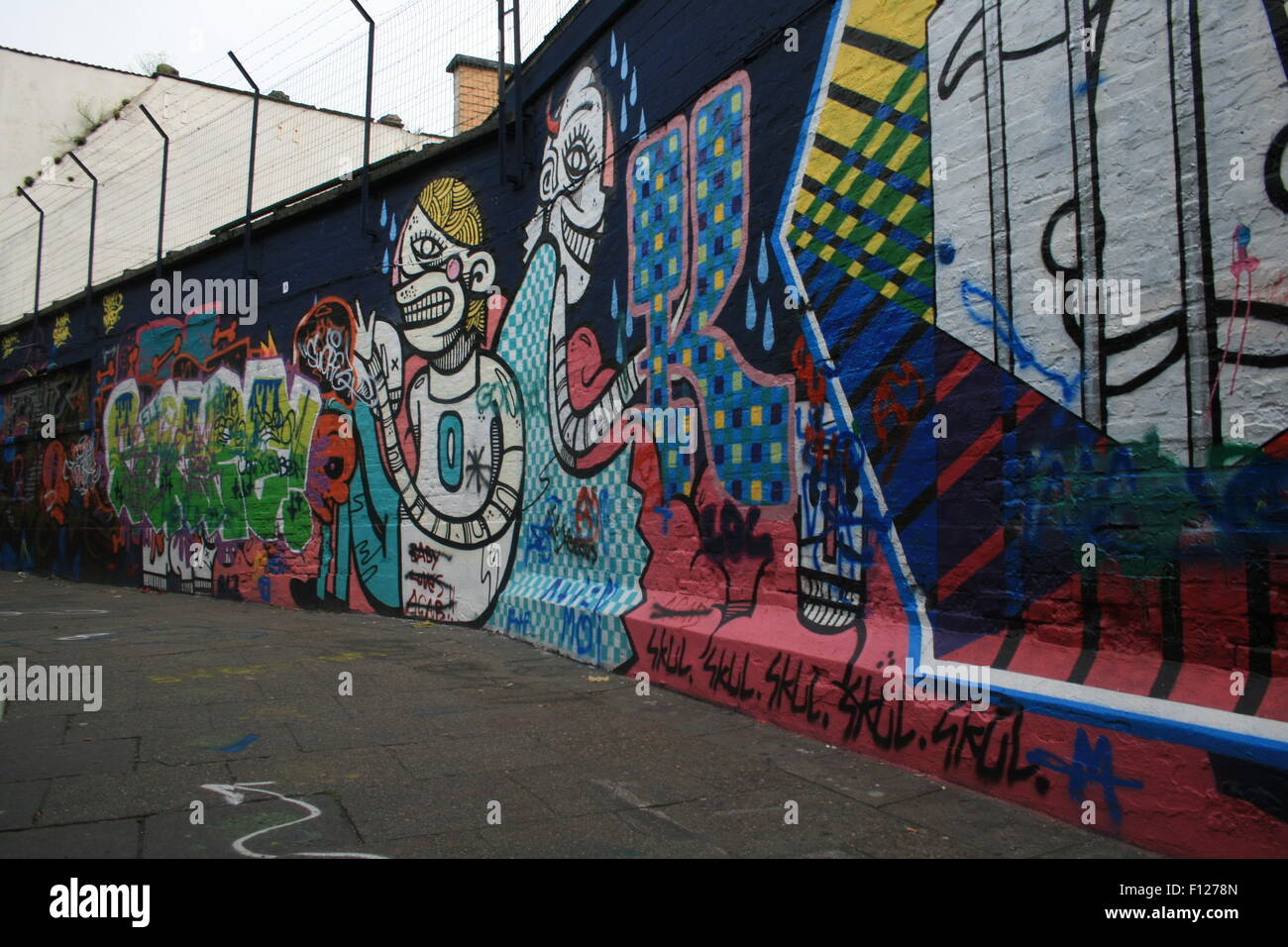 Graffiti Street, Gent Stock Photo - Alamy