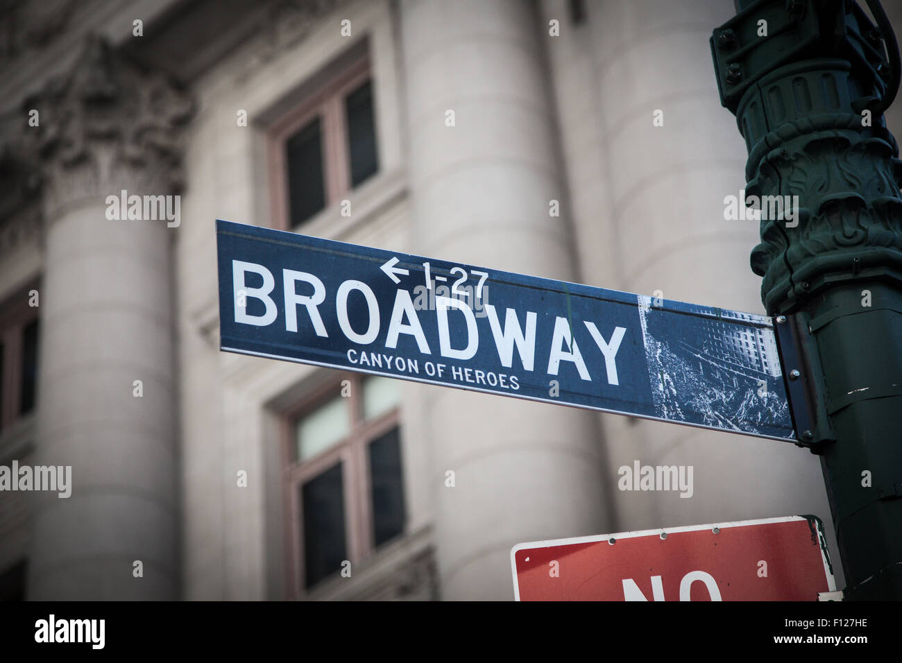 Broadway street sign in Manhattan New York Stock Photo - Alamy