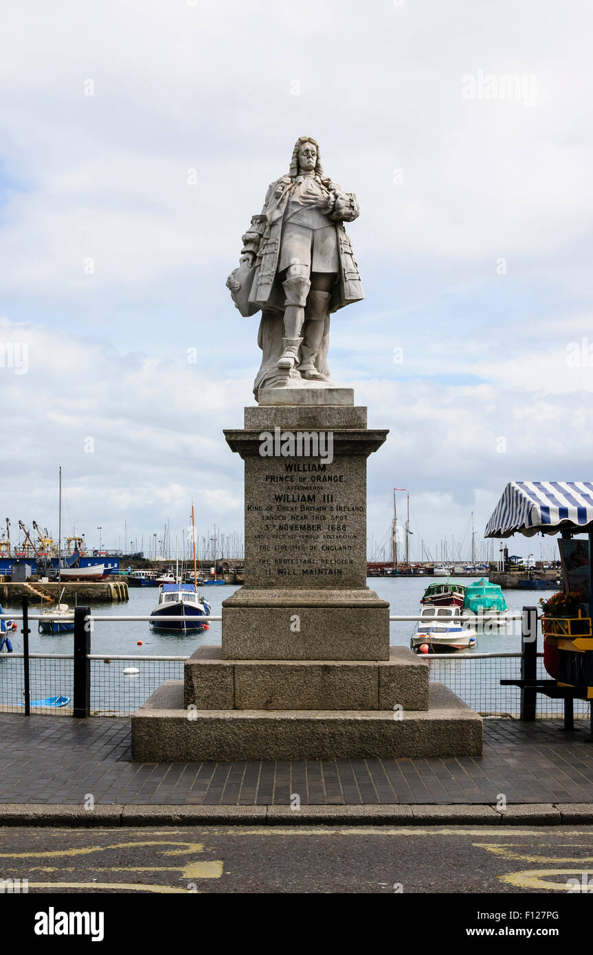 Statue of william of orange brixham harbour hi-res stock photography ...
