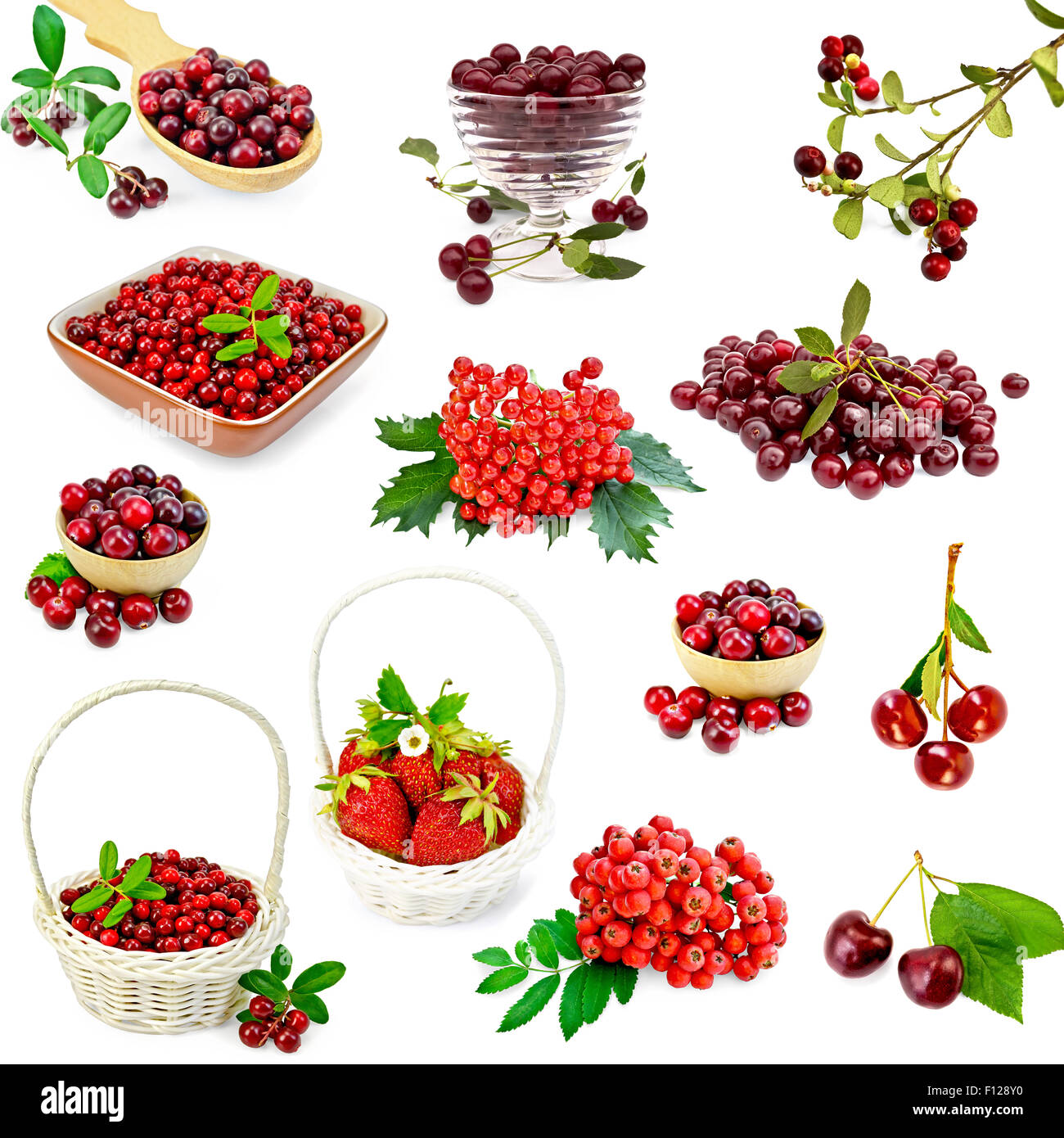 Berries red set Stock Photo - Alamy