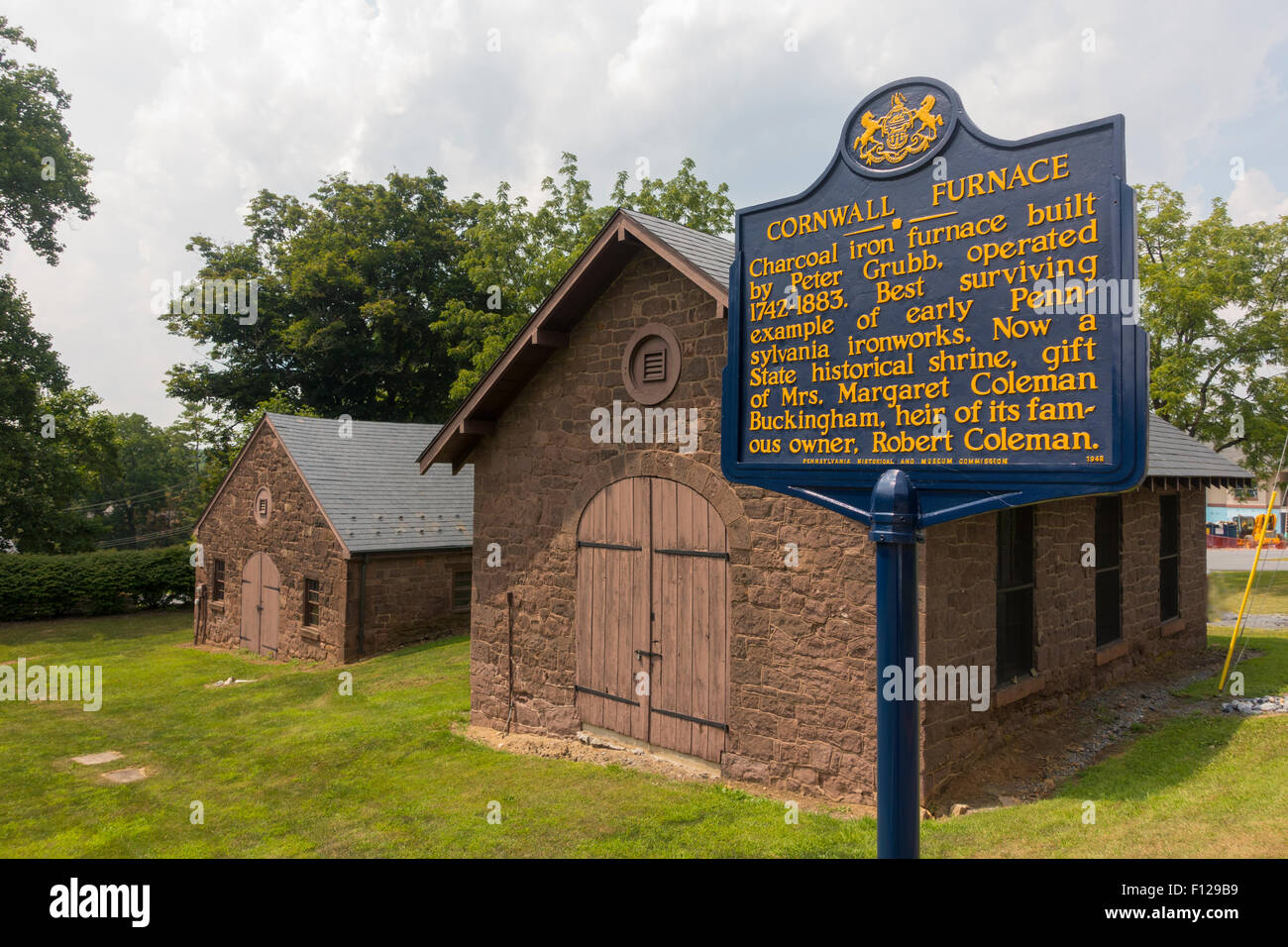 Cornwall iron furnace museum in Cornwall PA Stock Photo - Alamy
