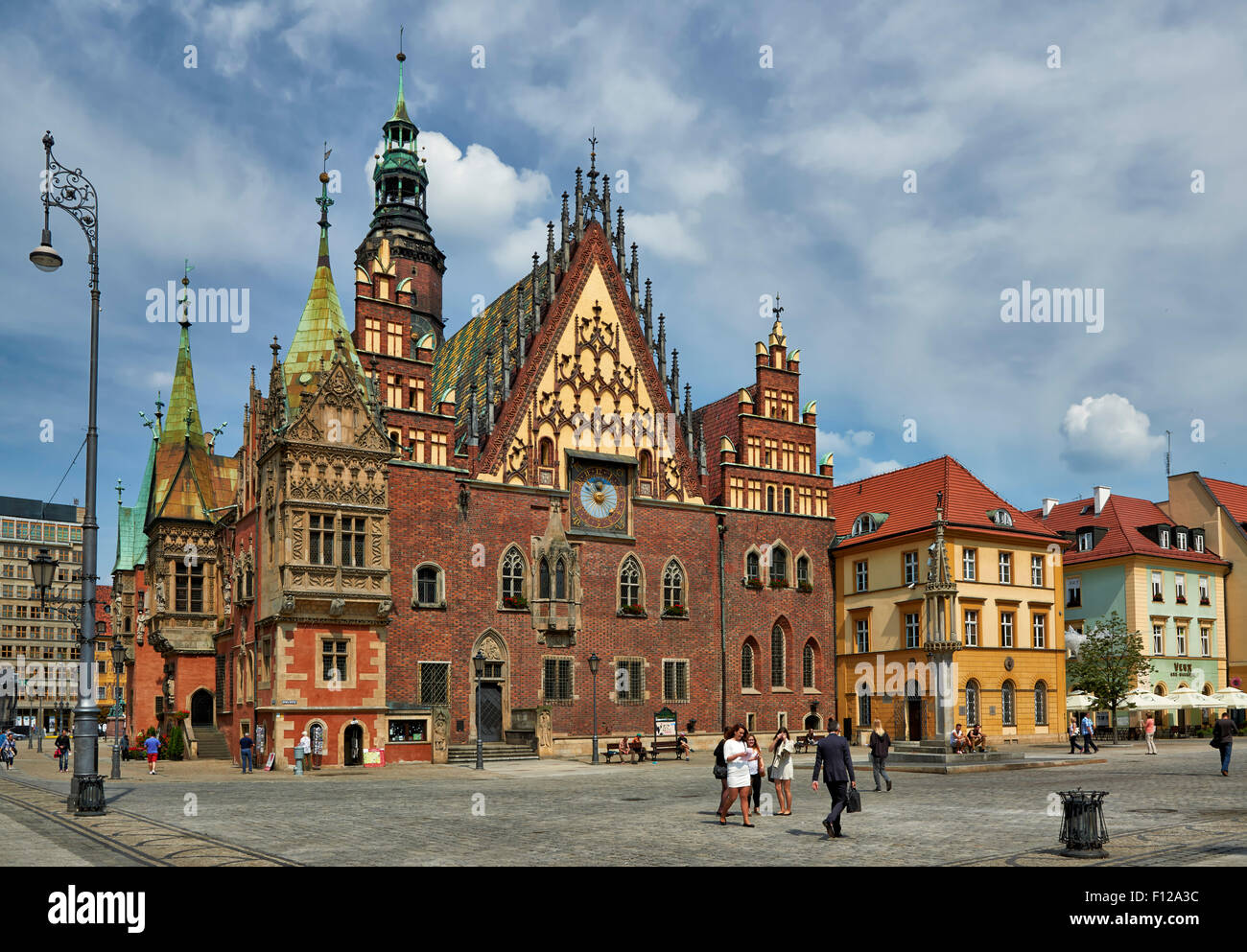historical City hall on Market Square or Ryneck of Wroclaw, Lower ...
