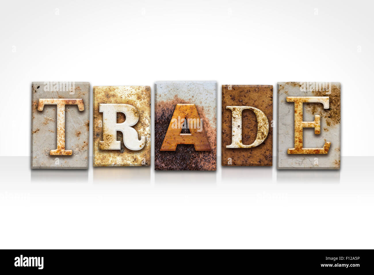 Word trade written in white hi-res stock photography and images - Alamy