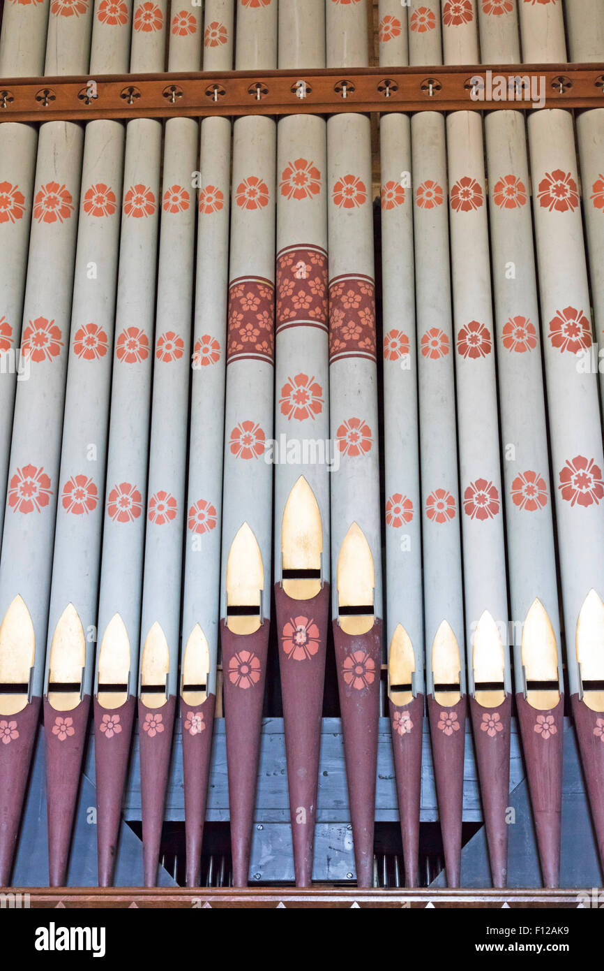 Church musical organ pipes Stock Photo - Alamy