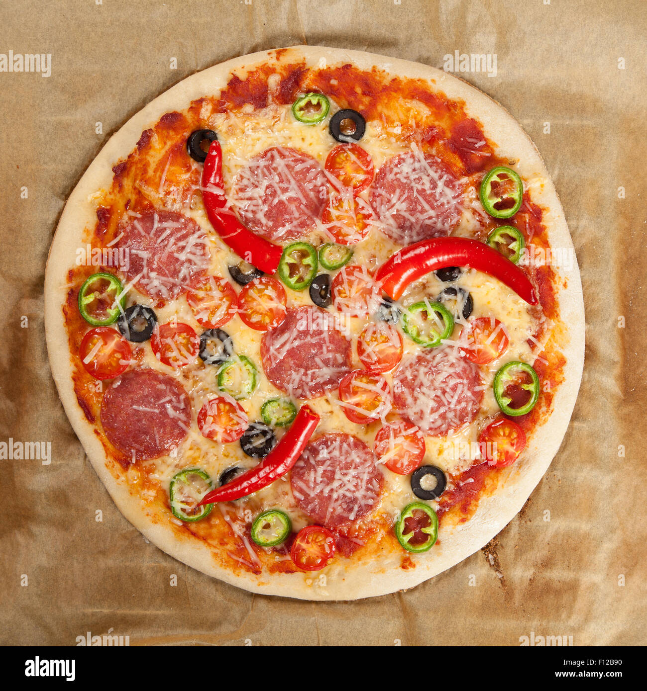 Delicious home made pizza Stock Photo - Alamy
