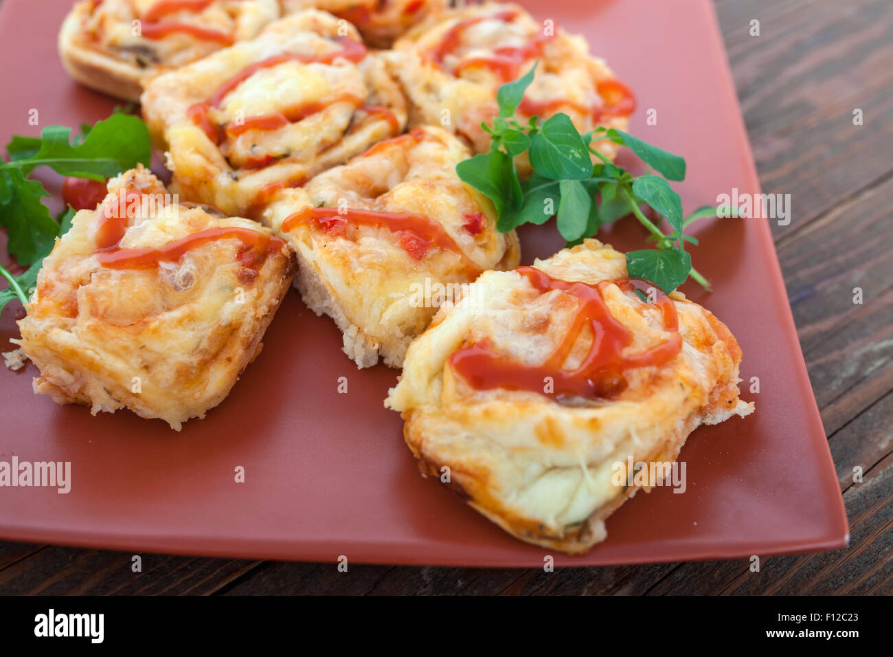 Small Pizza Rolls Stock Photo - Alamy