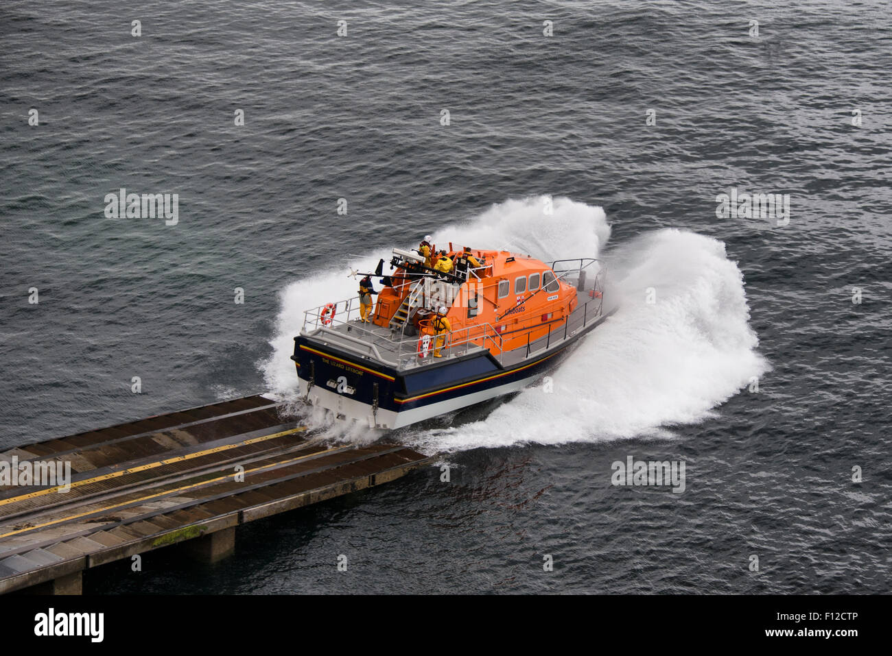 The tamar class all weather lifeboat rose launching lifeboat stormy ...