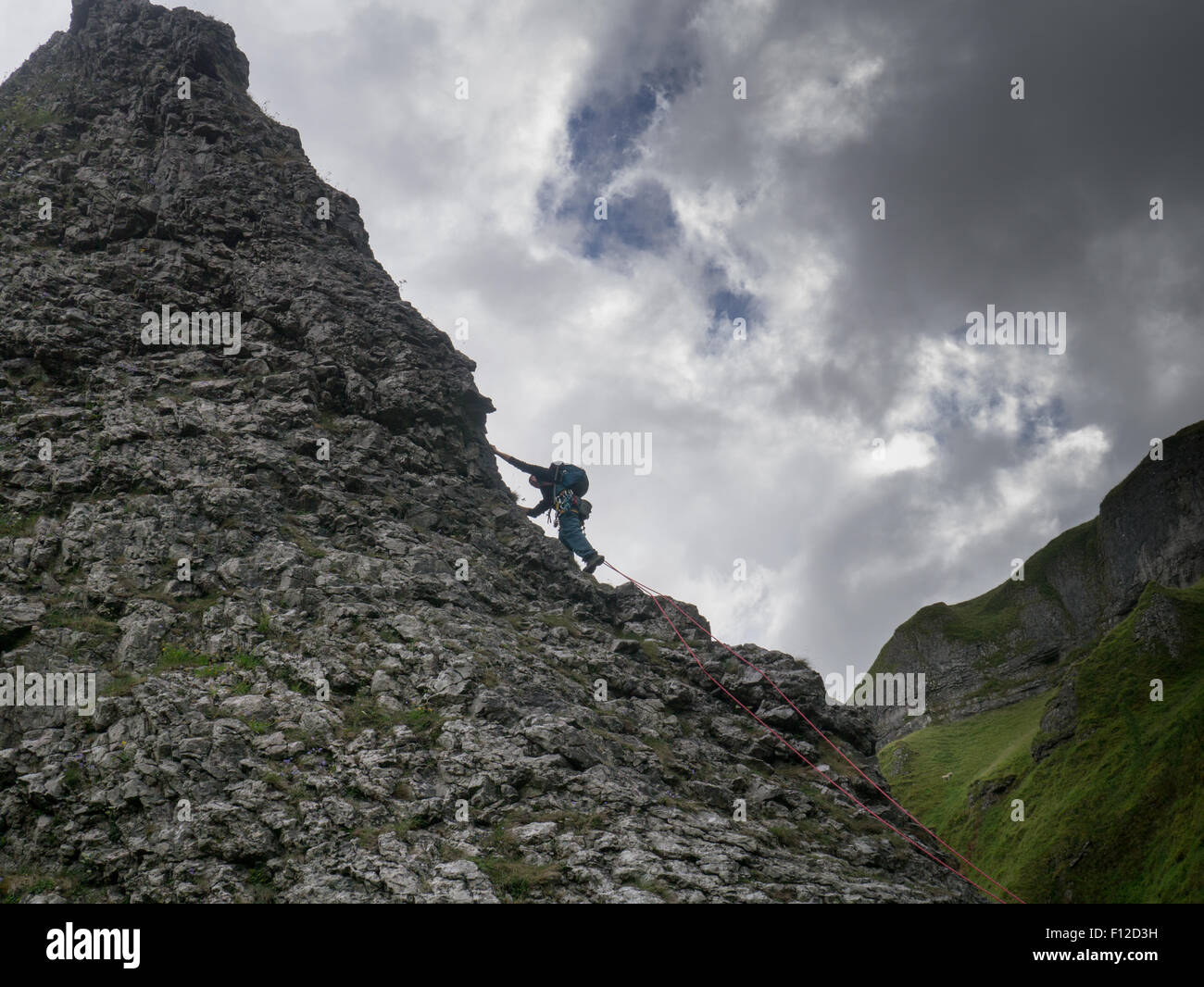Elbow Ridge is a rock climb in Winnats Pass,close to Castleton in the ...