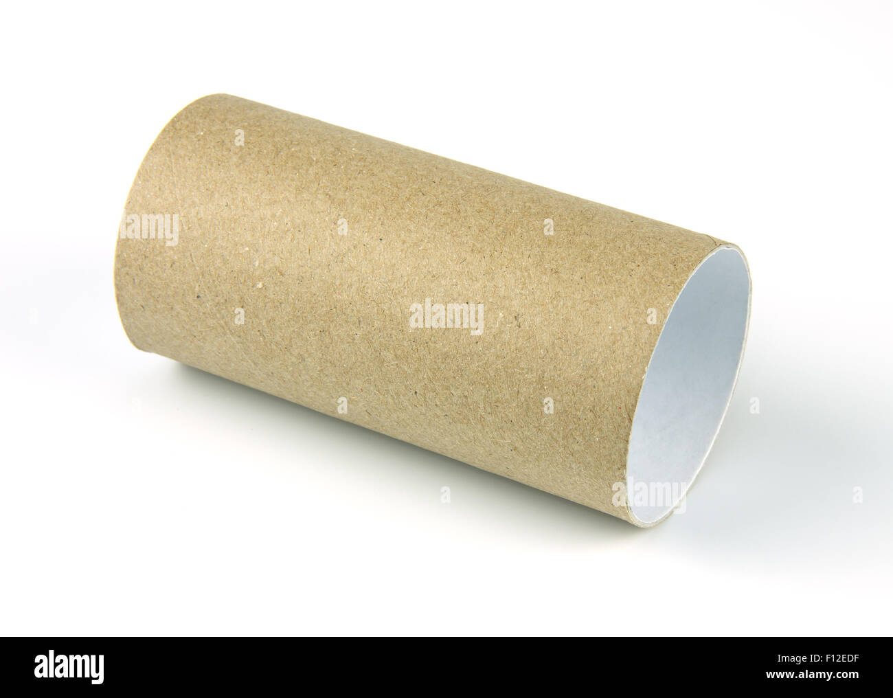 empty paper roll of bathroom on white background Stock Photo - Alamy