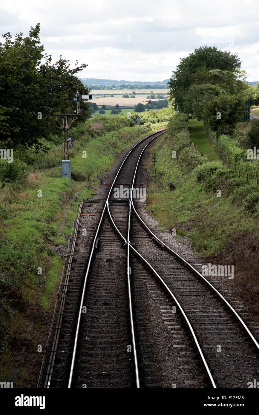 The Watercress Line at Ropley Hampshire England UK Railway tracks in ...