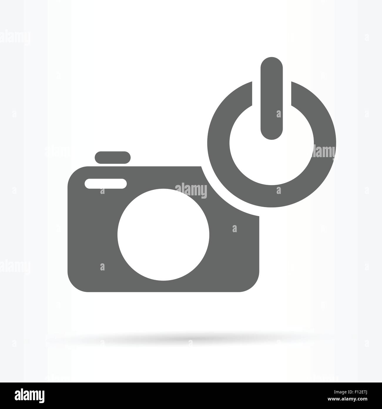 camera power on switch icon vector illustration Stock Vector Image ...