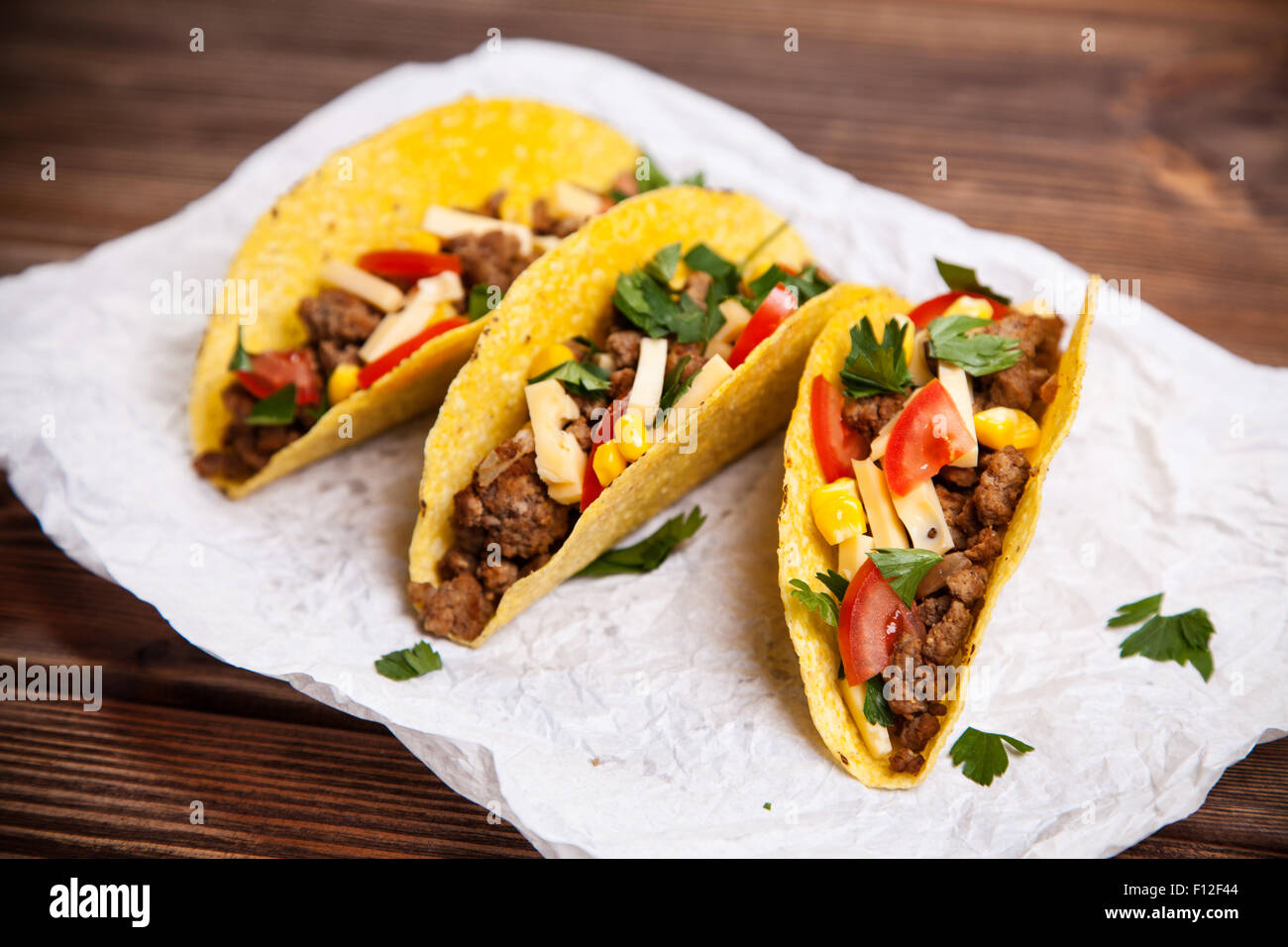 Delicious taco mexican food hi-res stock photography and images - Alamy