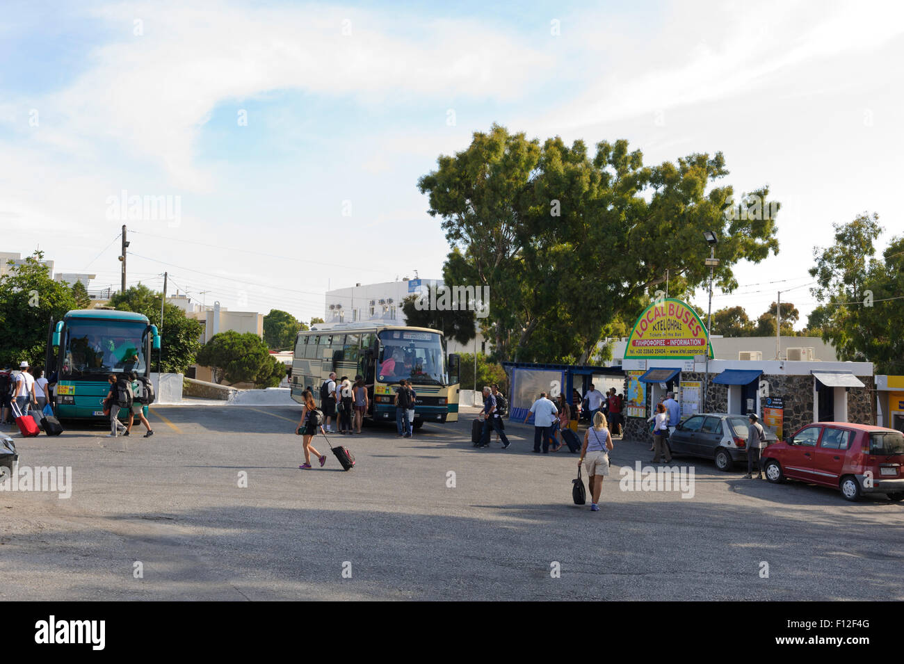Santorini bus stop hi-res stock photography and images - Alamy