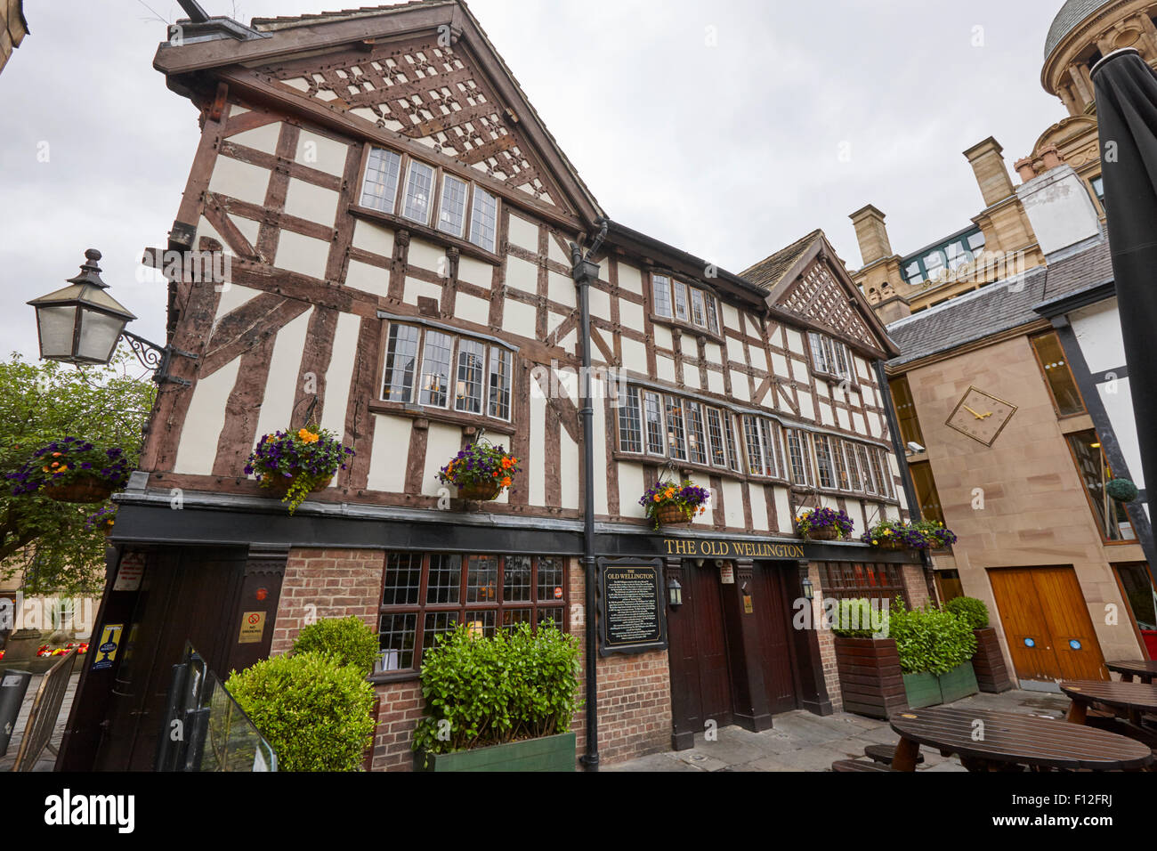 the old wellington inn shambles square Manchester uk Stock Photo - Alamy