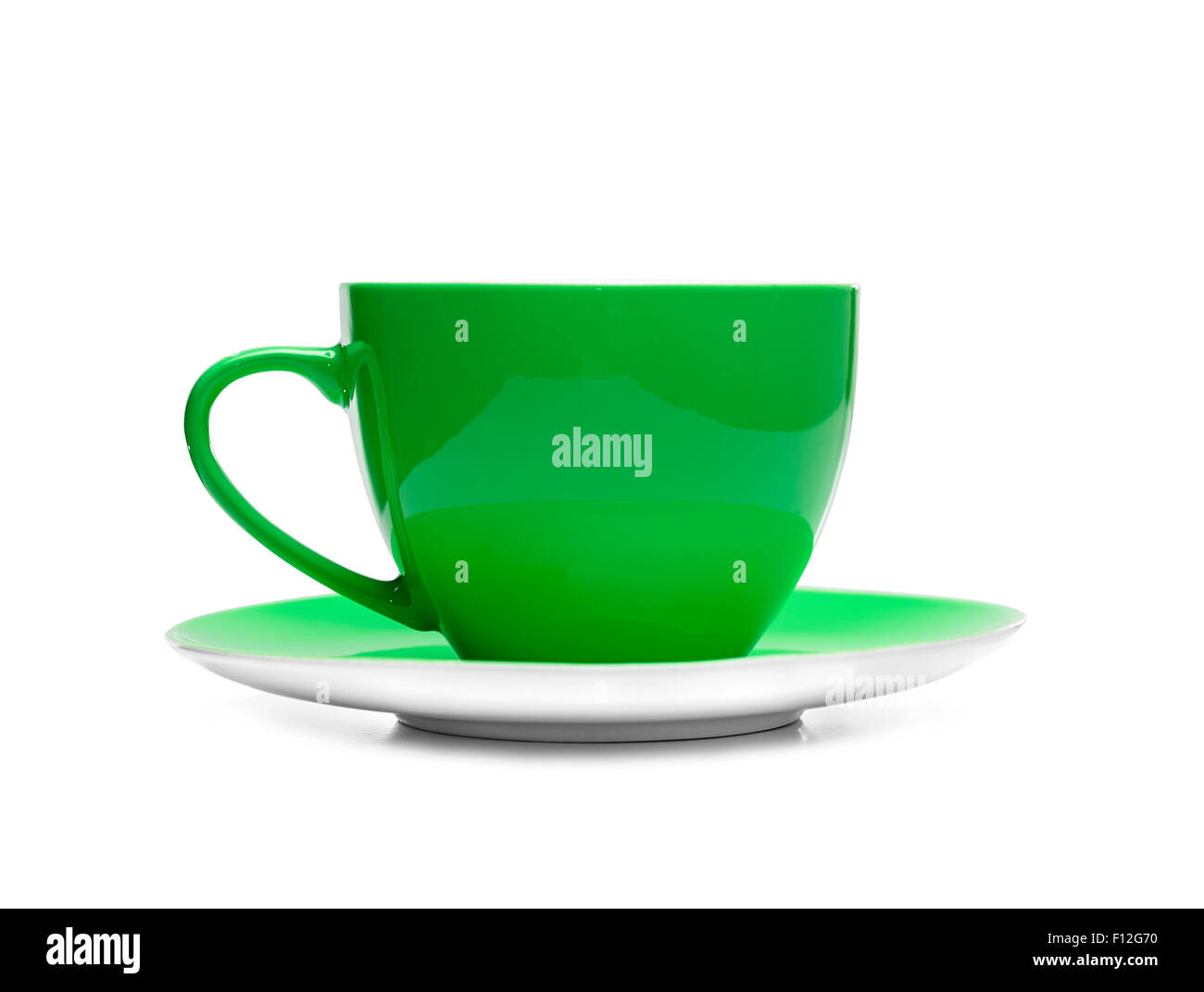 Green mug empty coffee Cut Out Stock Images & Pictures - Alamy