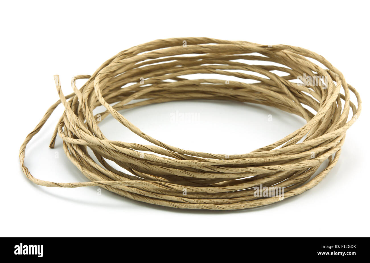 roll of rope isolated on white Stock Photo - Alamy
