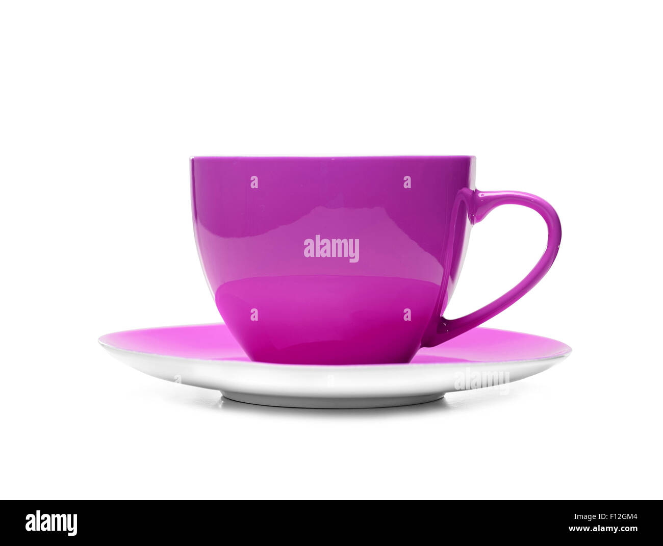 Coffee cup on pink Cut Out Stock Images & Pictures - Alamy