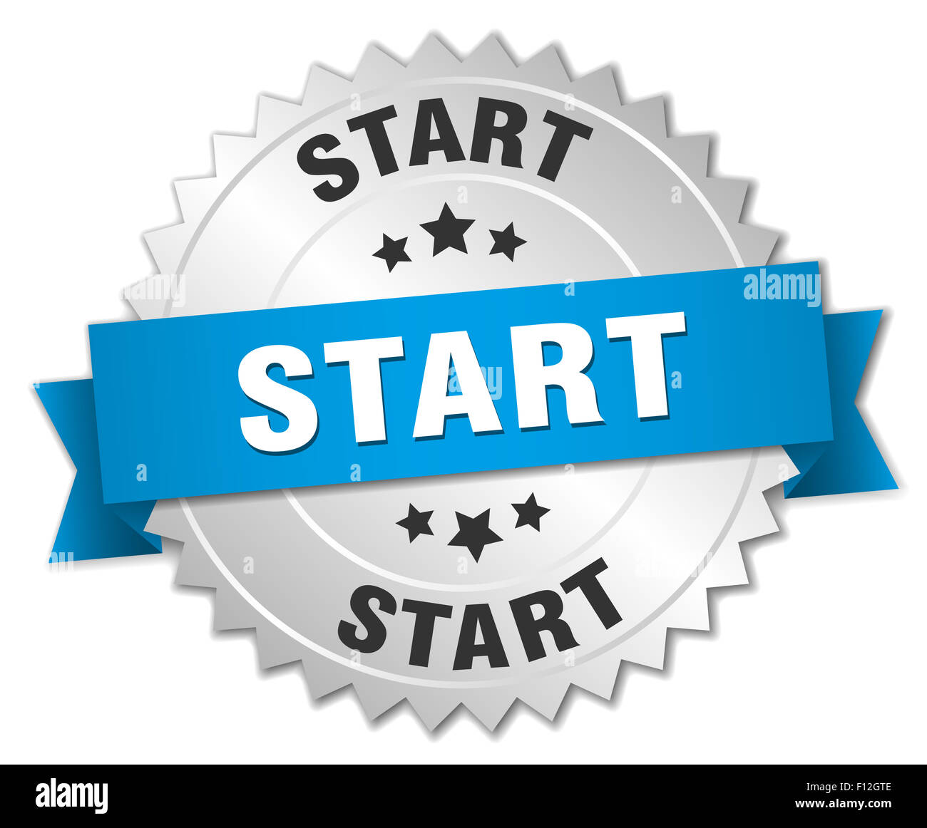 Start blue silver metallic Cut Out Stock Images & Pictures - Alamy
