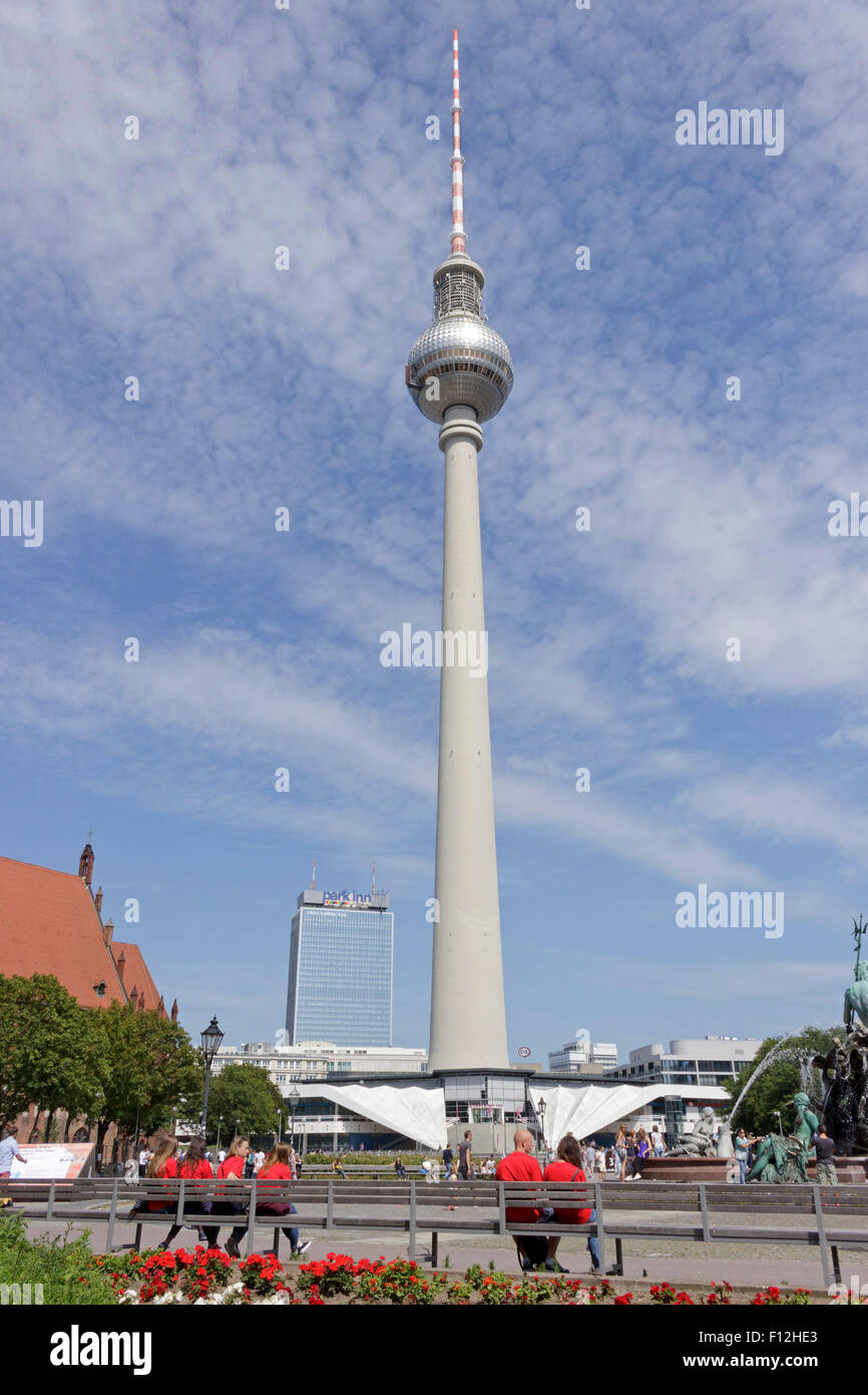 television tower, Alexander Square, Berlin, Germany Stock Photo - Alamy