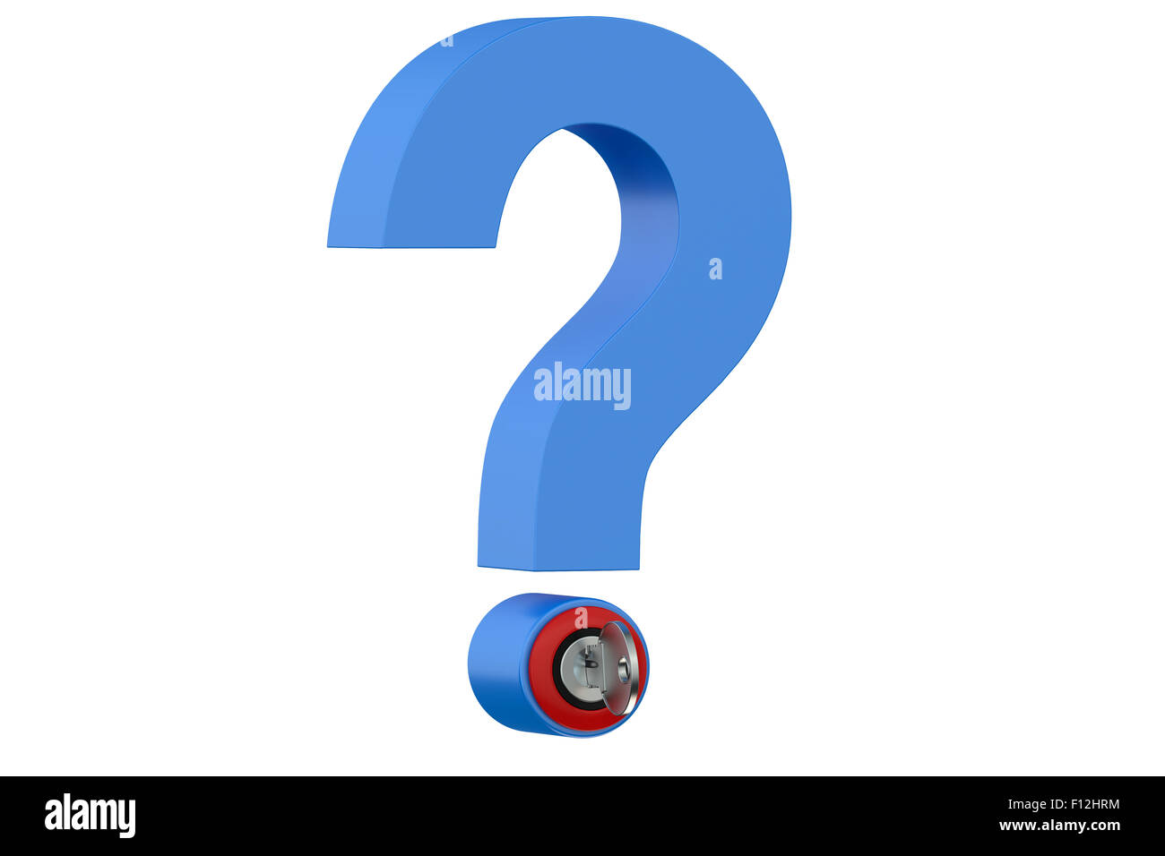 Key To The Question concept isolated on white background Stock Photo ...