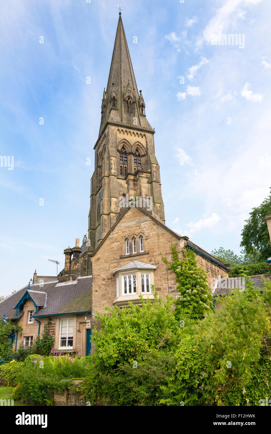 St peters church edensor derbyshire hi-res stock photography and images ...