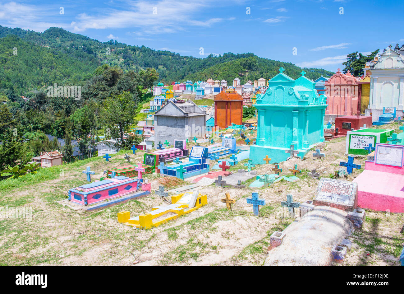 Colorful Cemetery in Chichicastenango , Guatemala Stock Photo - Alamy