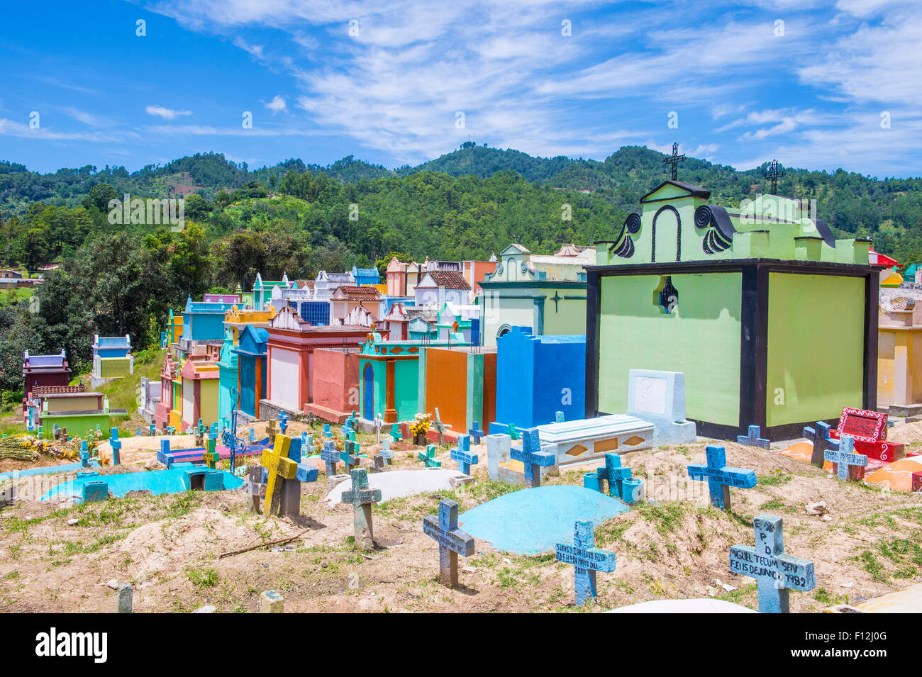 Colorful Cemetery in Chichicastenango , Guatemala Stock Photo - Alamy