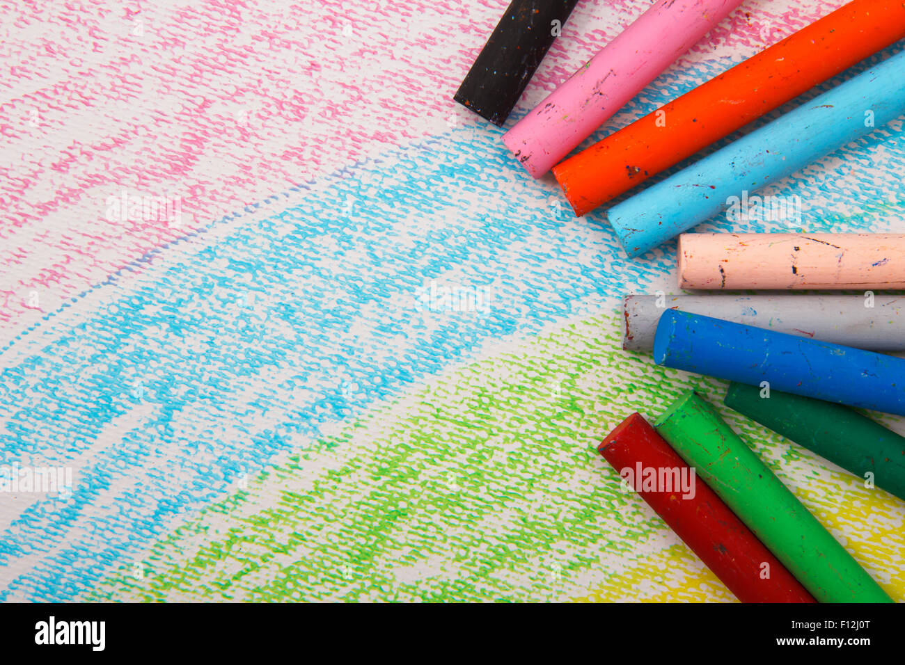 Colorful pastel sticks Stock Photo - Alamy