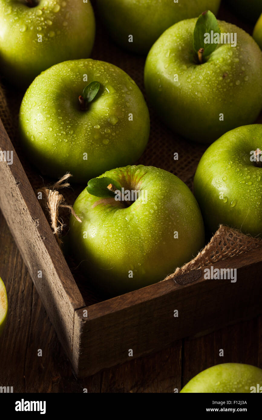 Organic Green Granny Smith Apple Ready to Eat Stock Photo - Alamy