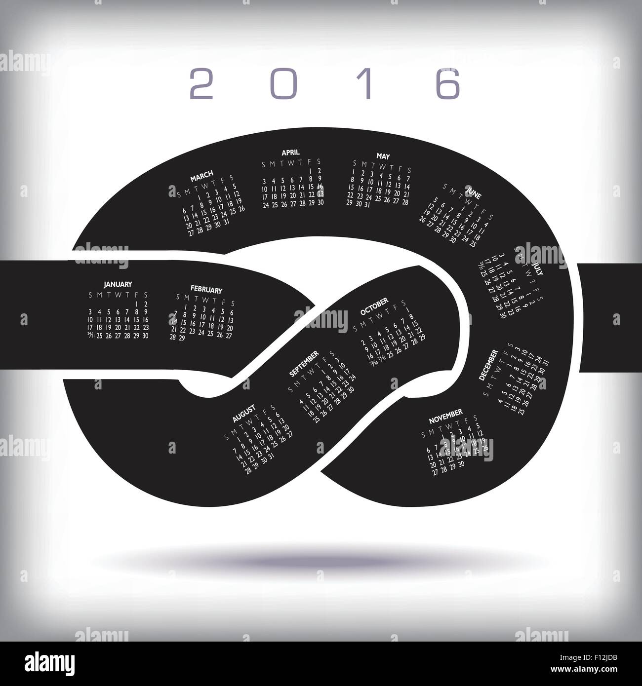 2016 Creative Knot Calendar Ideal for Those Who are Behind Schedule ...