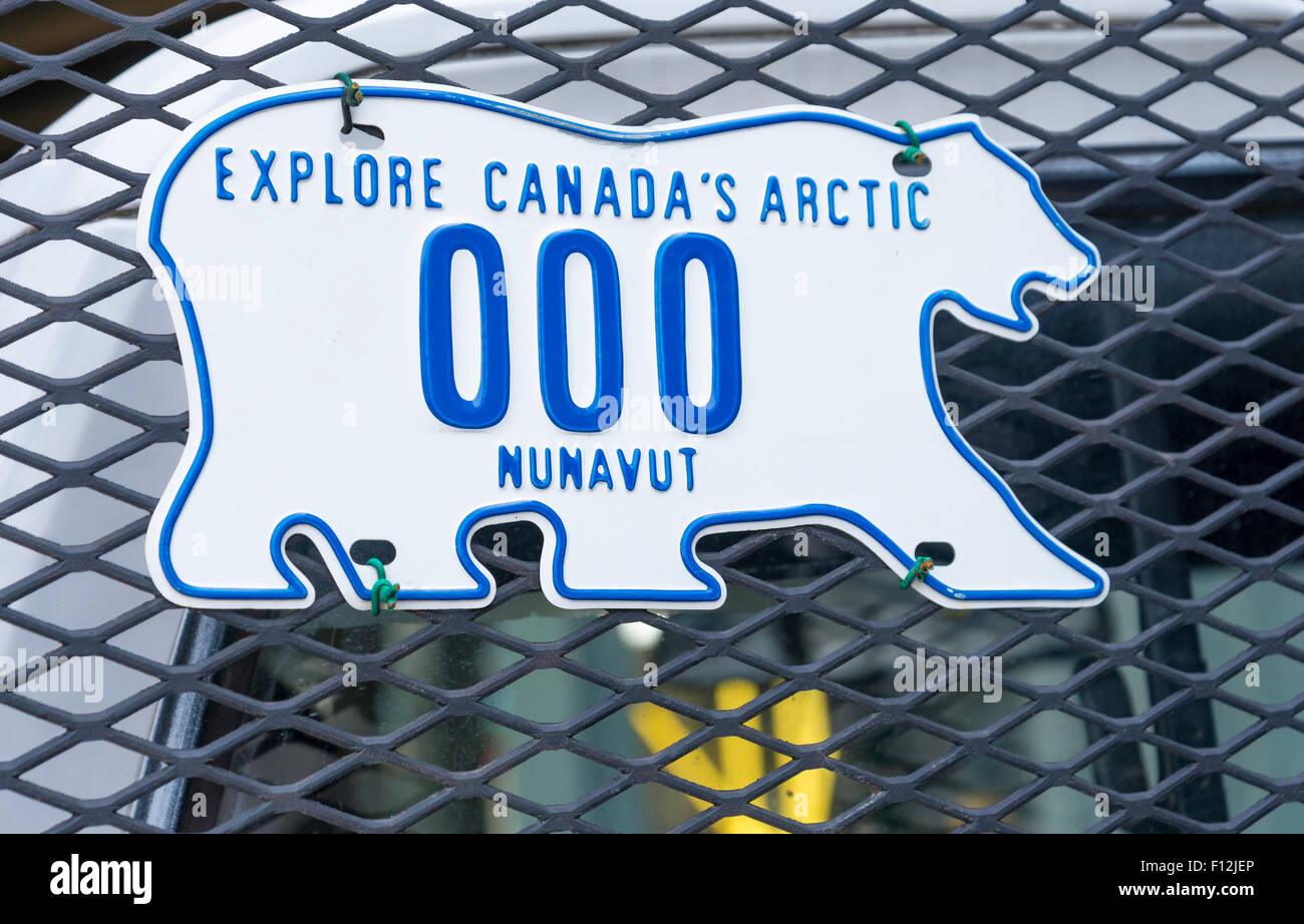 Nunavut licence plate Stock Photo - Alamy