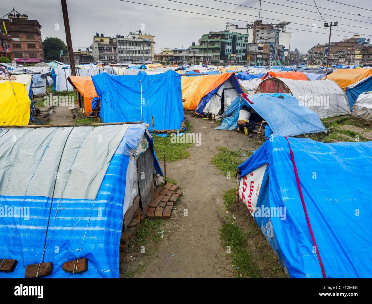 Kathmandu, Nepal. 5th Aug, 2015. The large Internal Displaced Person ...