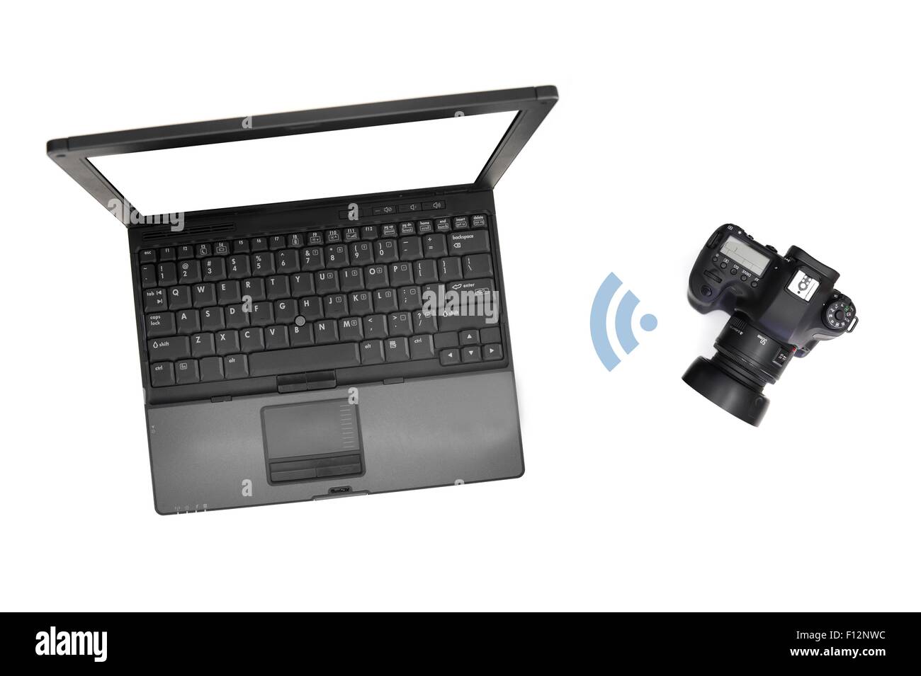 Camera connected to laptop with cable Cut Out Stock Images & Pictures ...