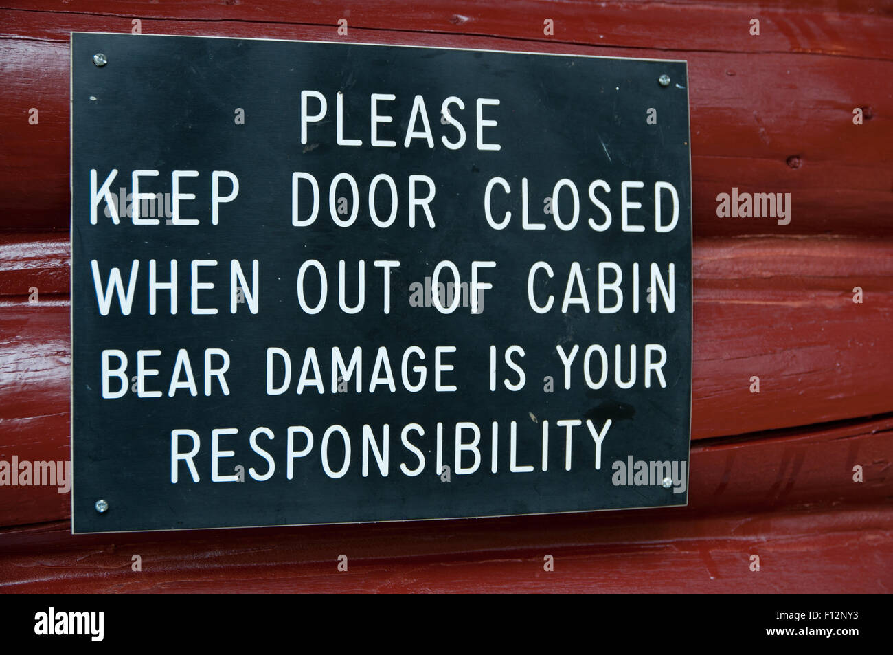 Bear warning sign, canada hi-res stock photography and images - Alamy