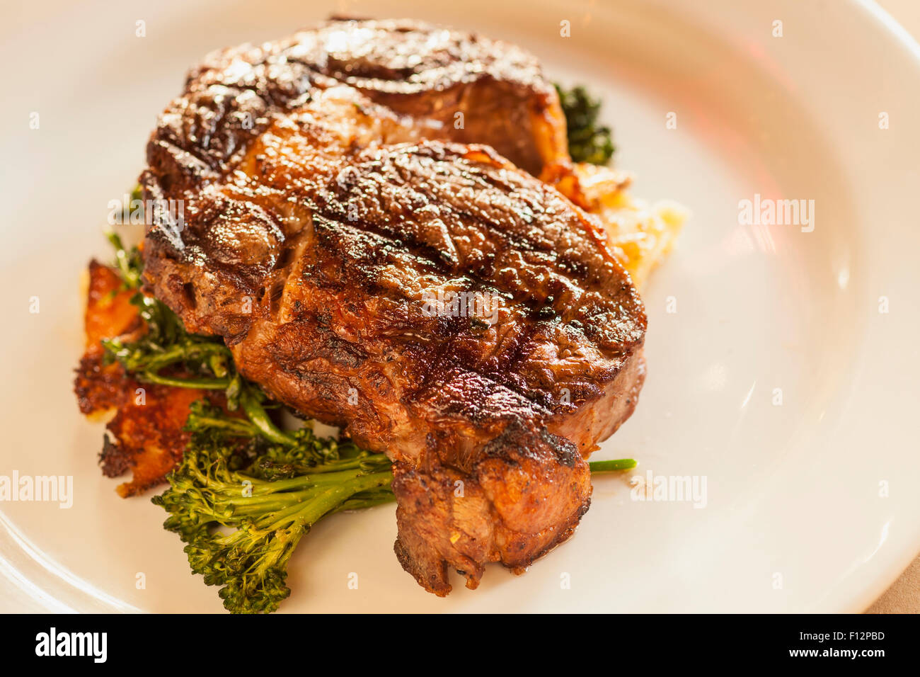 Rib eye rib eye beef steak grilled plated food hi-res stock photography ...