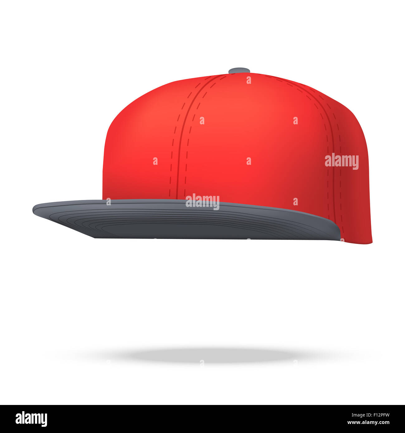 Layout of Male color rap cap. A template simple example. Illustration ...